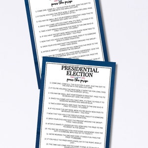 2024 Election Night Watch Party Game Pass the Prize Left to Right ...