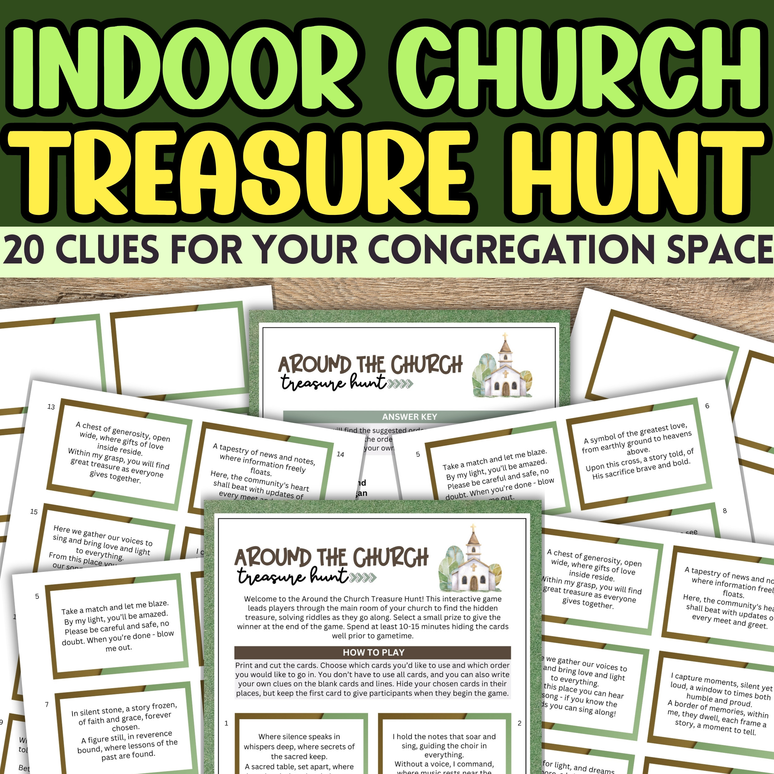 Church Scavenger Hunt: Bible Study Game (printable PDF) - Etsy