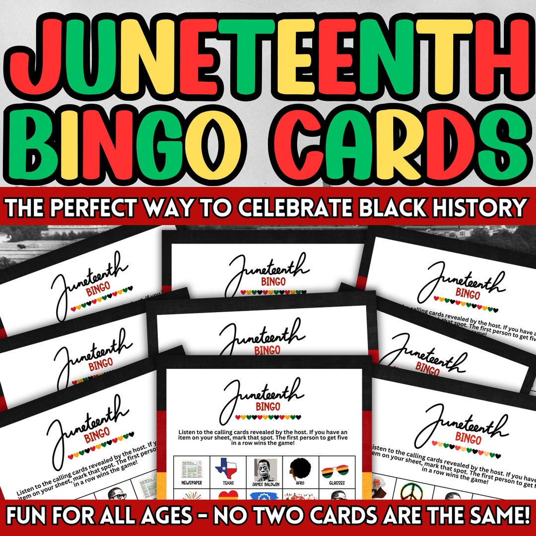 Juneteenth BINGO Game: Black History Party (digital Download) - Etsy