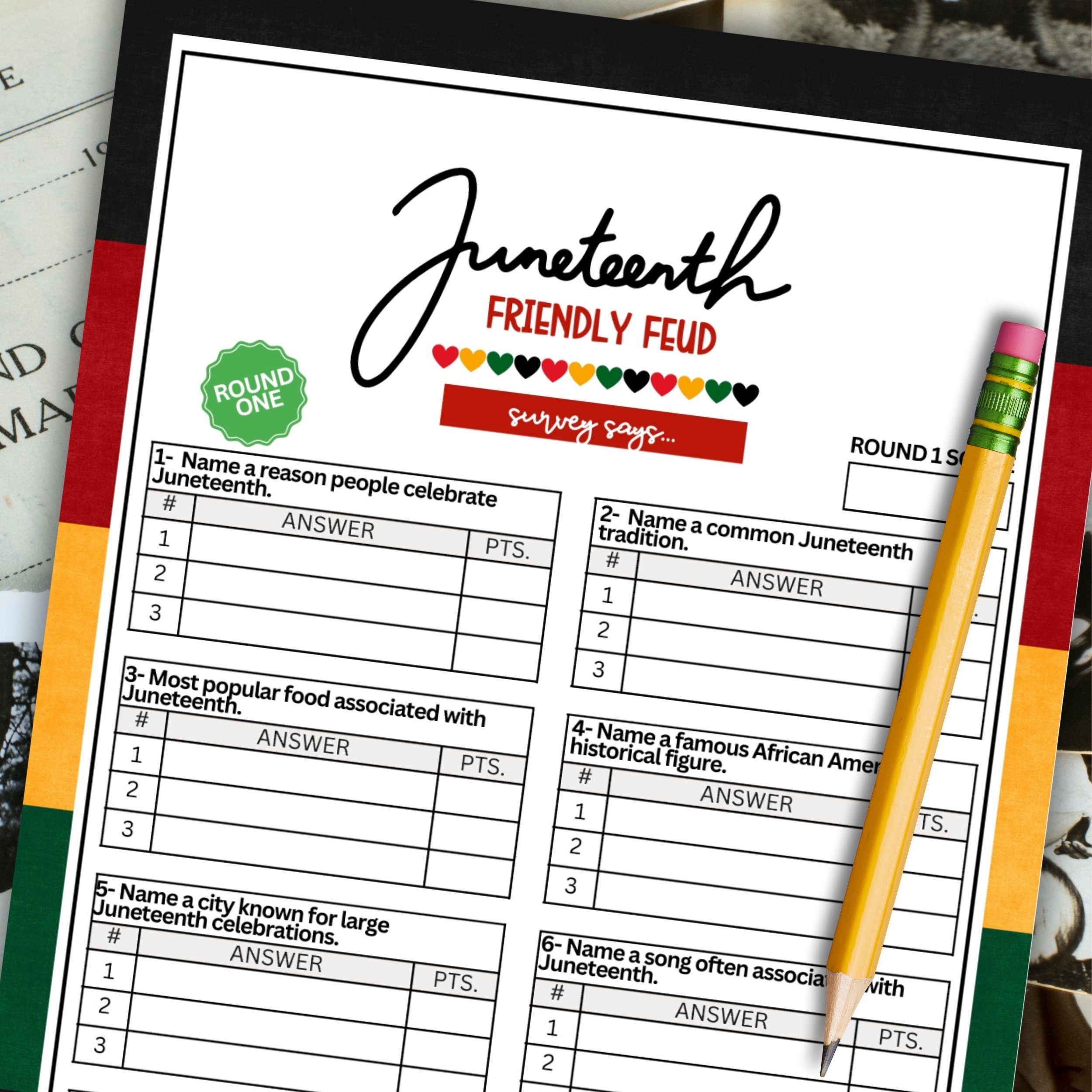 Juneteenth Feud Party Game for African American History and Black ...