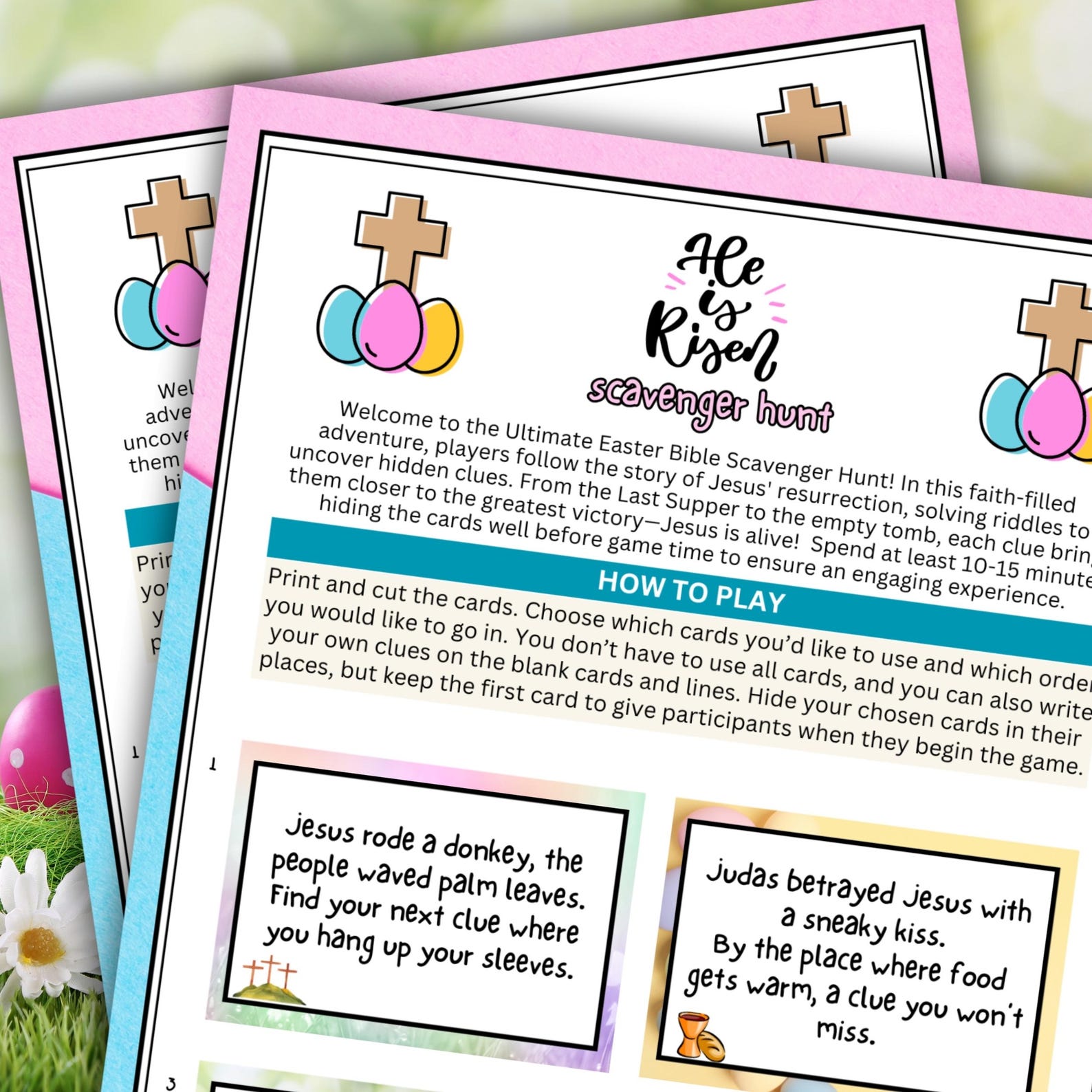 Easter Bible Scavenger Hunt Printable, Engaging Church Activity for ...