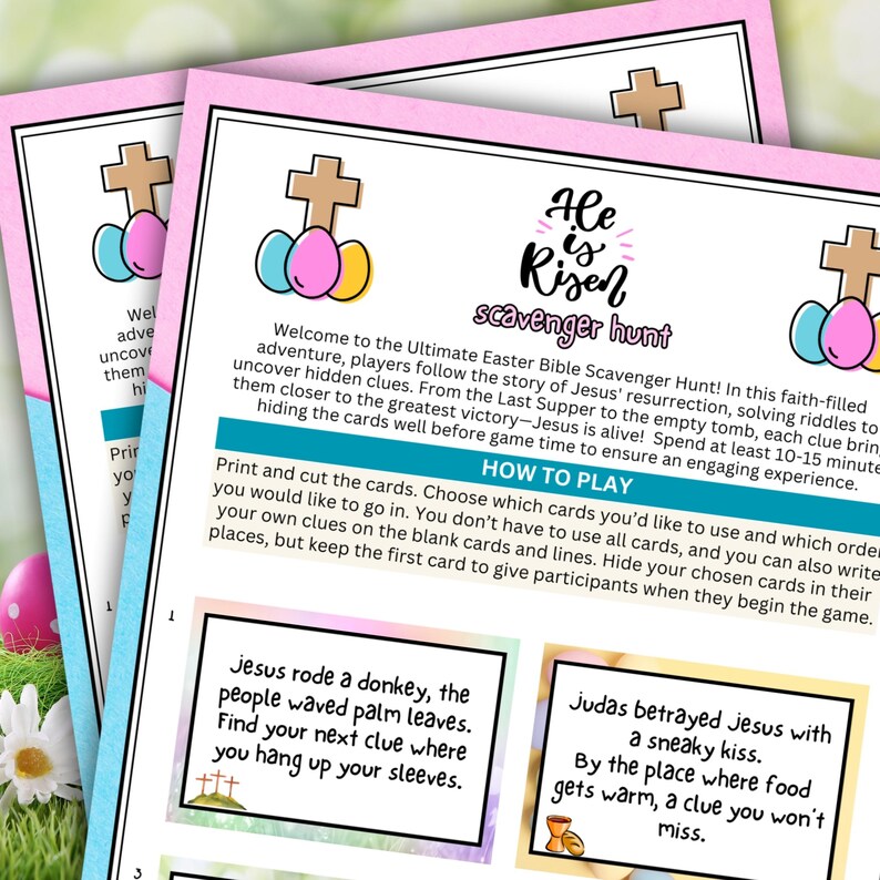 Easter Bible Scavenger Hunt Printable, Engaging Church Activity for ...