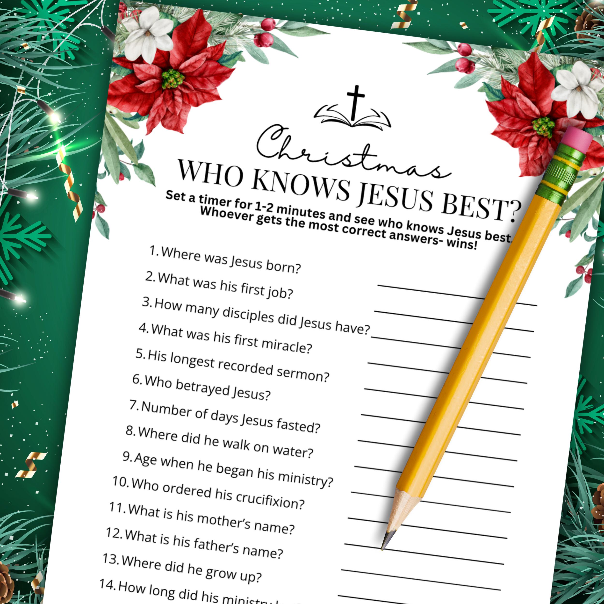 Christmas Bible Trivia Game: Women's Ministry Holiday Party (printable ...