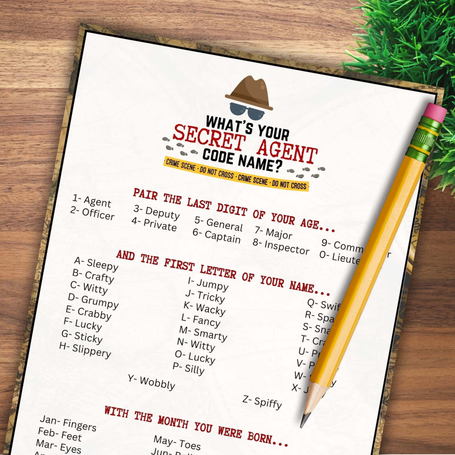 Secret Agent Party Activities for Cold Case Spy Detective Theme ...