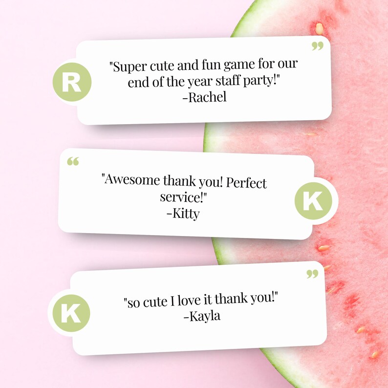 Watermelon Trivia Quiz: Summer Party Game (digital Download) - Etsy