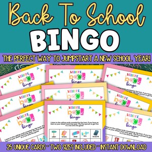 Back to School BINGO Game First Day of Class Activity Game for Teachers ...