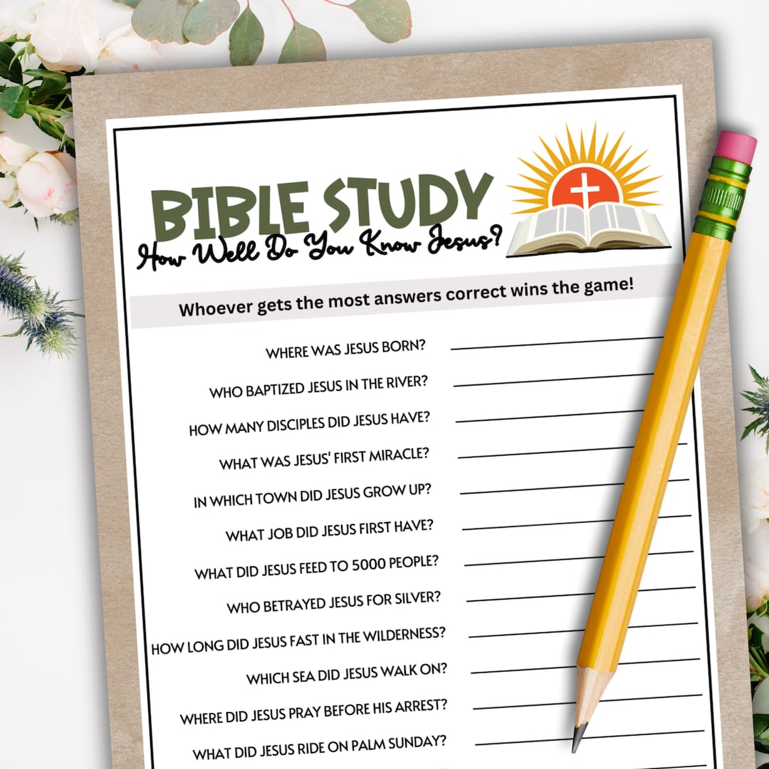 Jesus Christ Trivia Game: Printable Bible Study (digital Download) - Etsy