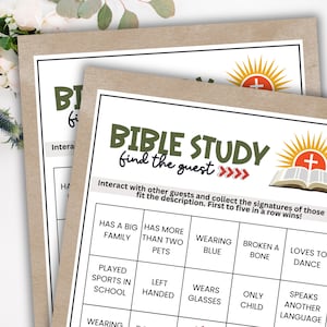 Bible Study Bingo Icebreaker Game: Church Group Fellowship (PDF) - Etsy
