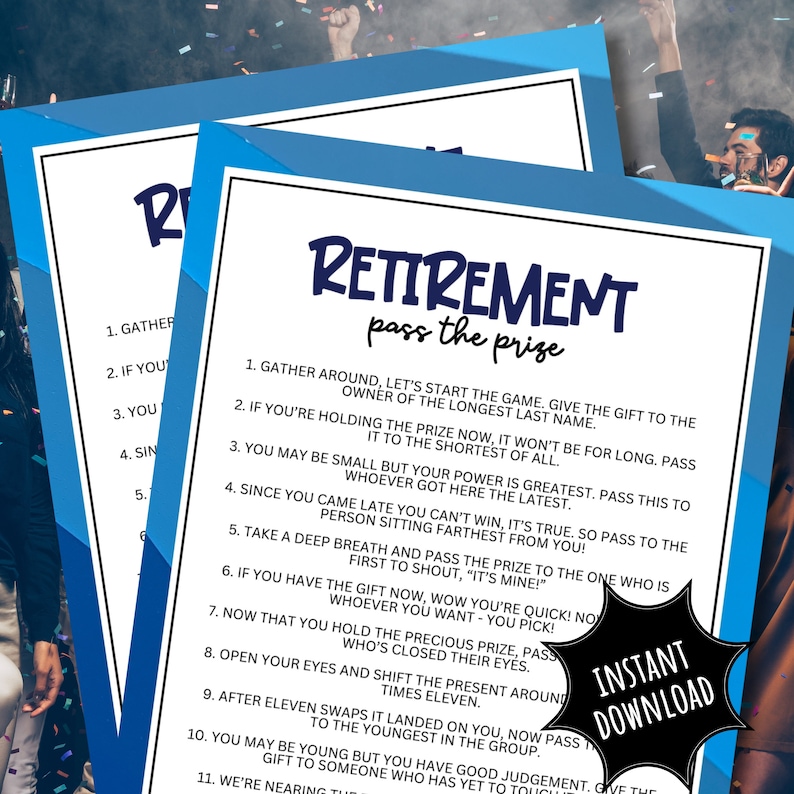 Retirement Party Game: Pass the Prize Activity (digital Download) - Etsy