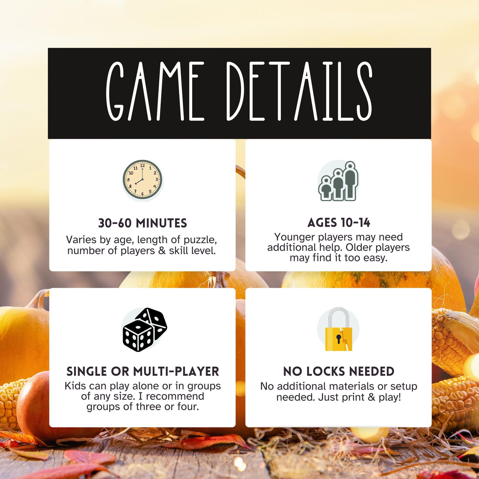 Thanksgiving Turkey Escape Room Game: Printable Tween/teen Activity ...