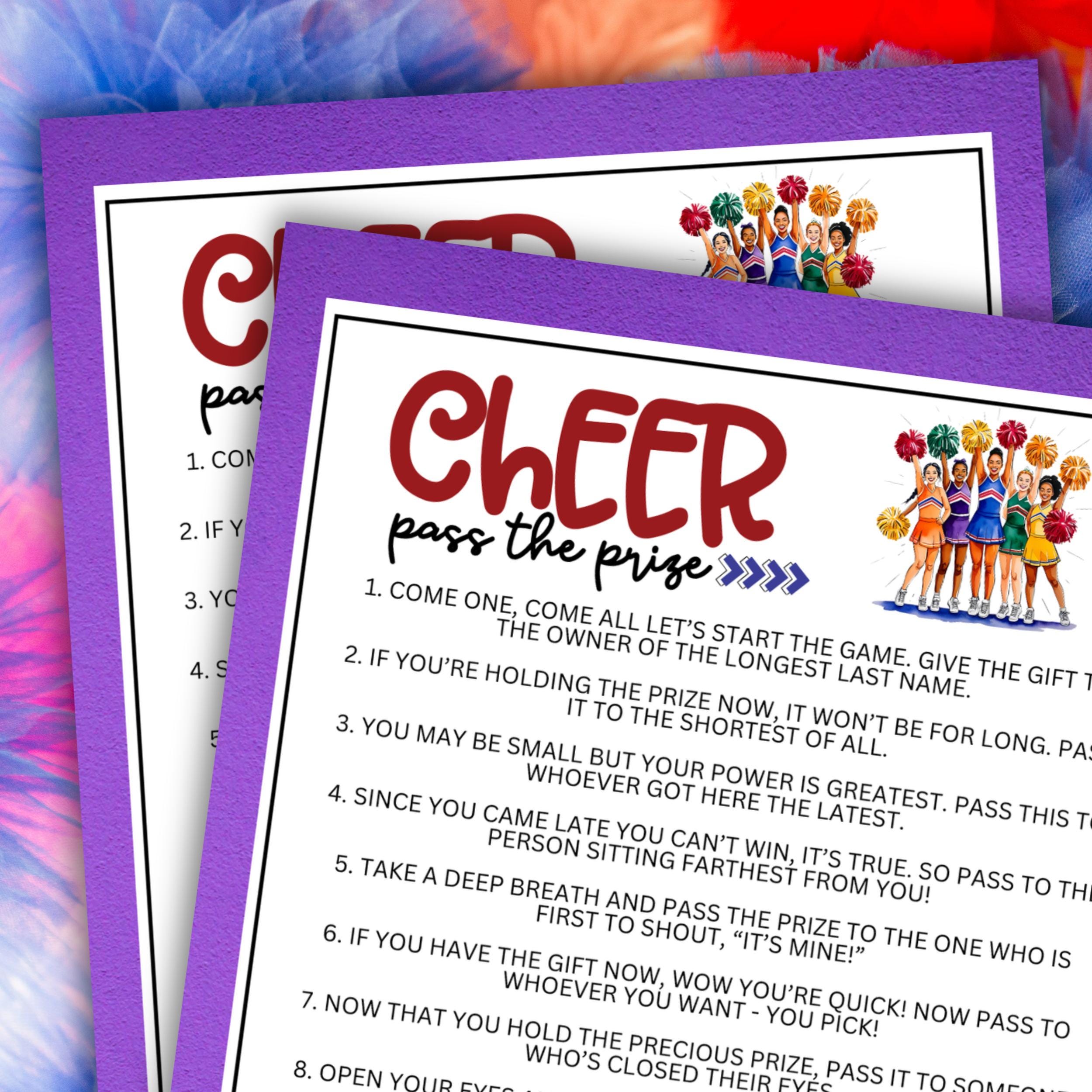 Cheerleading Party Game: Pass the Prize - Fun Team Activity (PDF) - Etsy