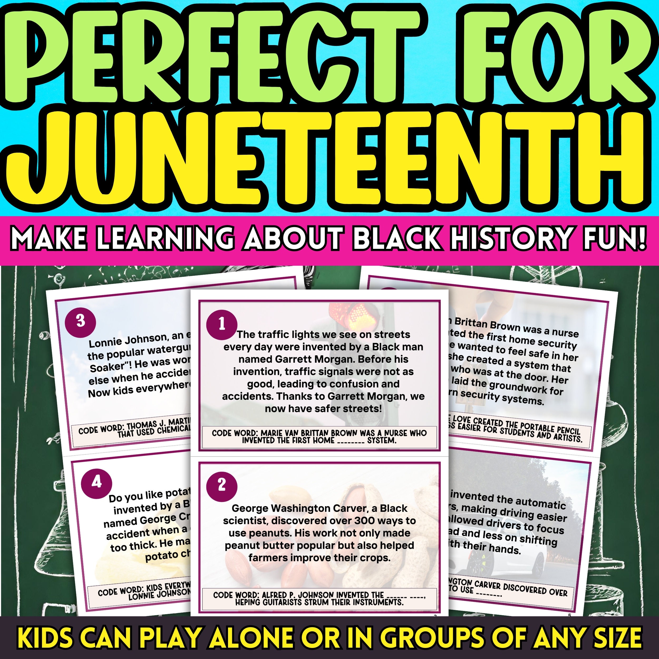 Black History Scavenger Hunt for Kids Age 7 8 9 10 11 Grade 3 4 5 for ...