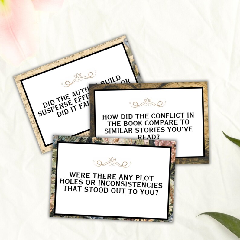 Book Club Discussion Cards: 88 Printable Conversation Starters (PDF) - Etsy