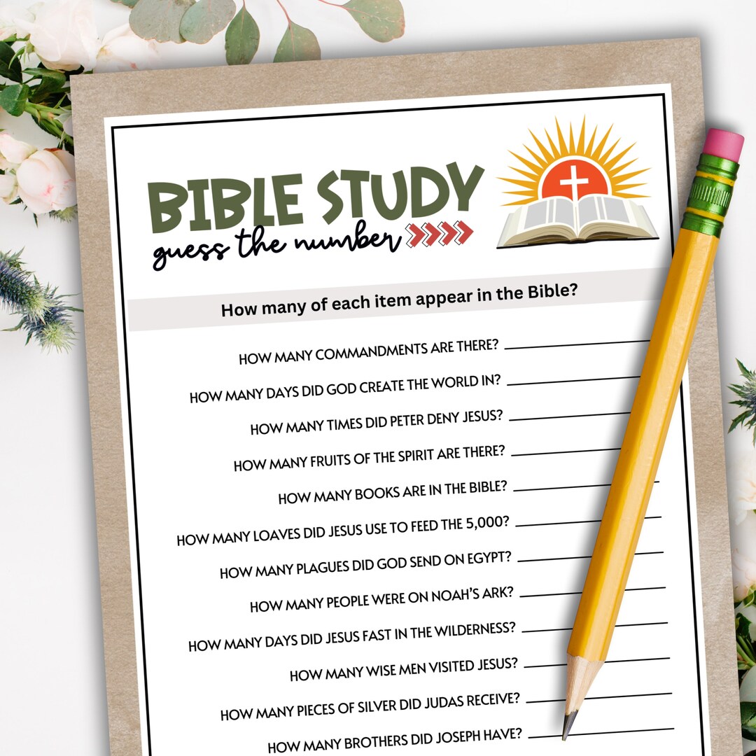 Bible Trivia Game: Guess the Number (digital Download) - Etsy