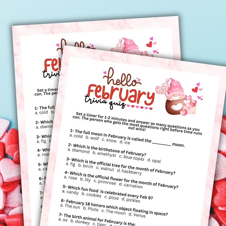 January Trivia Games Bundle of Printable NYE Winter Time Holiday Party ...