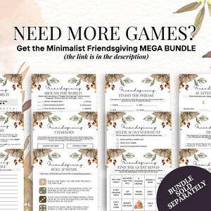 Friendsgiving Find the Guest BINGO Card Game Thanksgiving Holiday Party ...