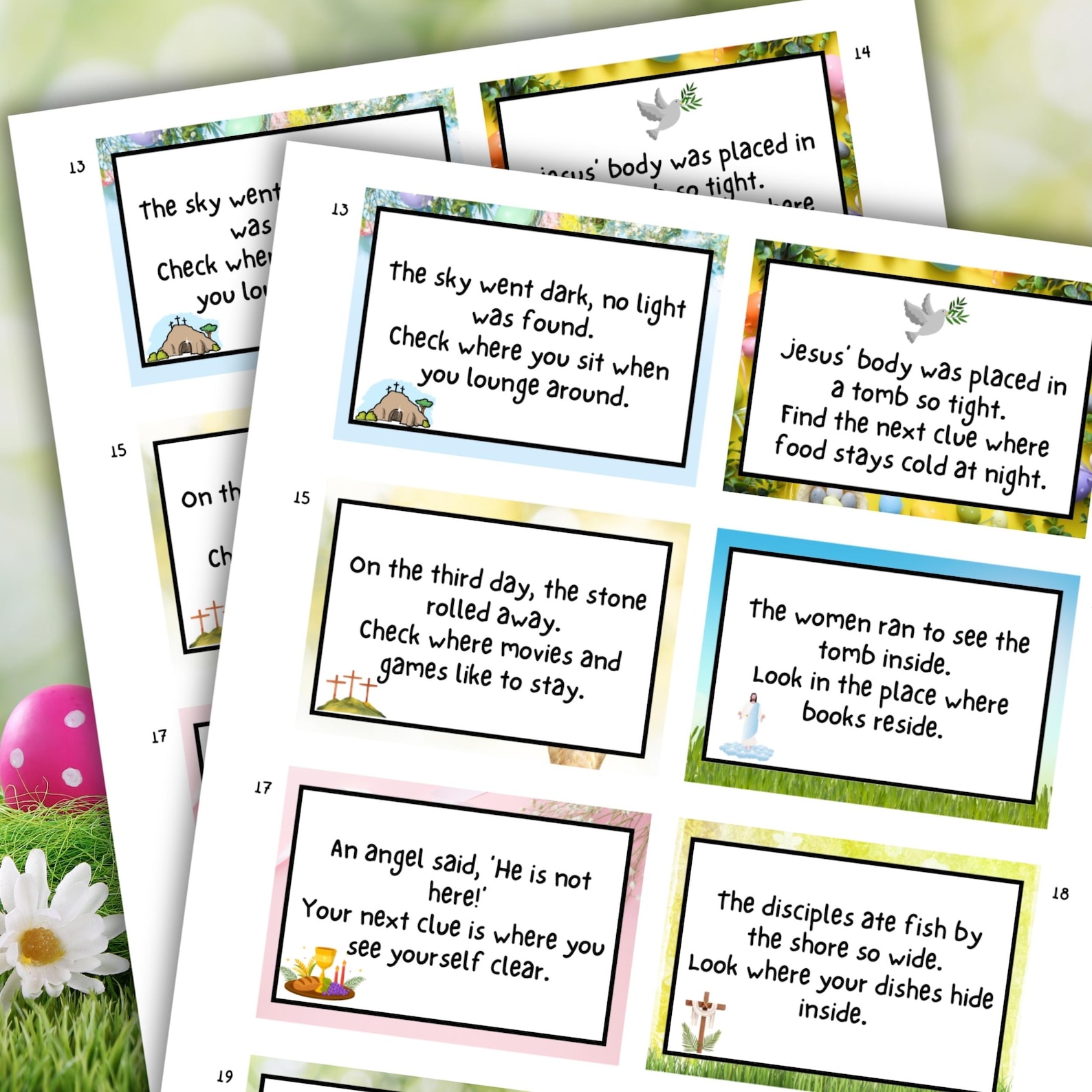 Easter Bible Scavenger Hunt Printable, Engaging Church Activity for ...