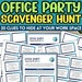 Office Party Scavenger Hunt: Printable Treasure Search (PDF) - Etsy UK