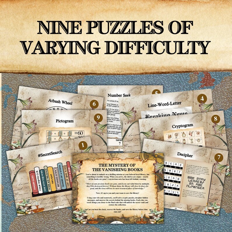 Haunted Library Escape Room: Spooky Halloween Puzzle Game (PDF Kit) - Etsy