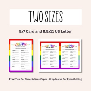 LGBT Pride Party Finish the Phrase Game Word Trivia Quiz for Rainbow ...