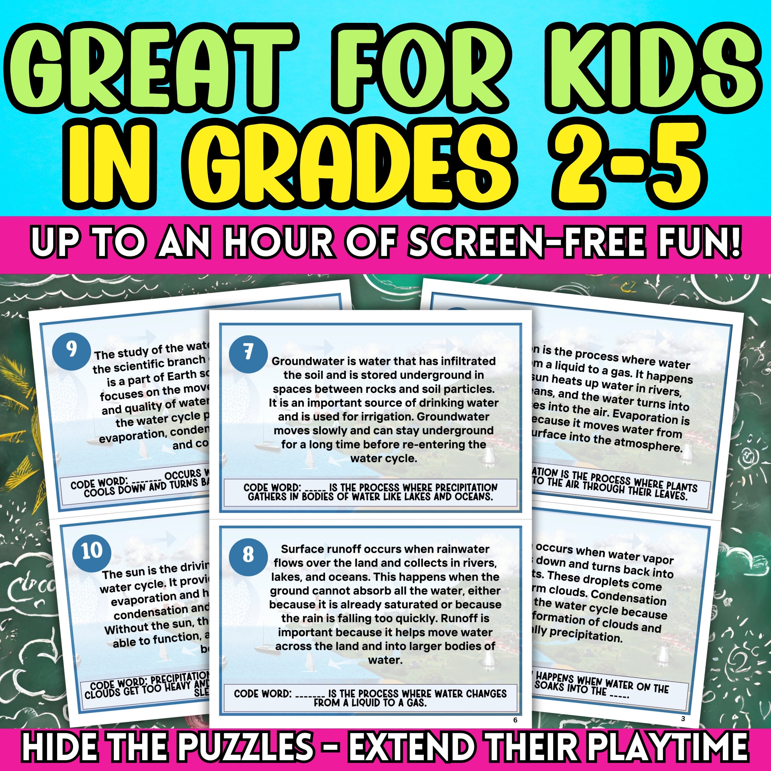 Water Cycle Study Activities Printable Hydrology Earth Science ...