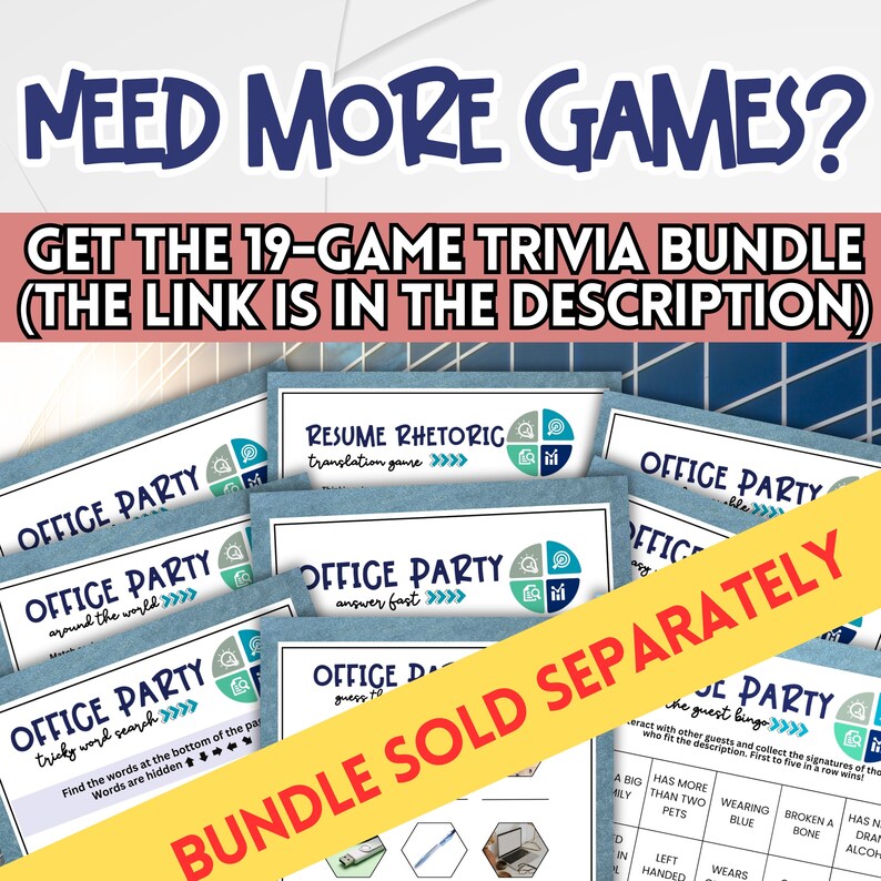 Office Party Word Scramble Printable Activity Staff Employee ...