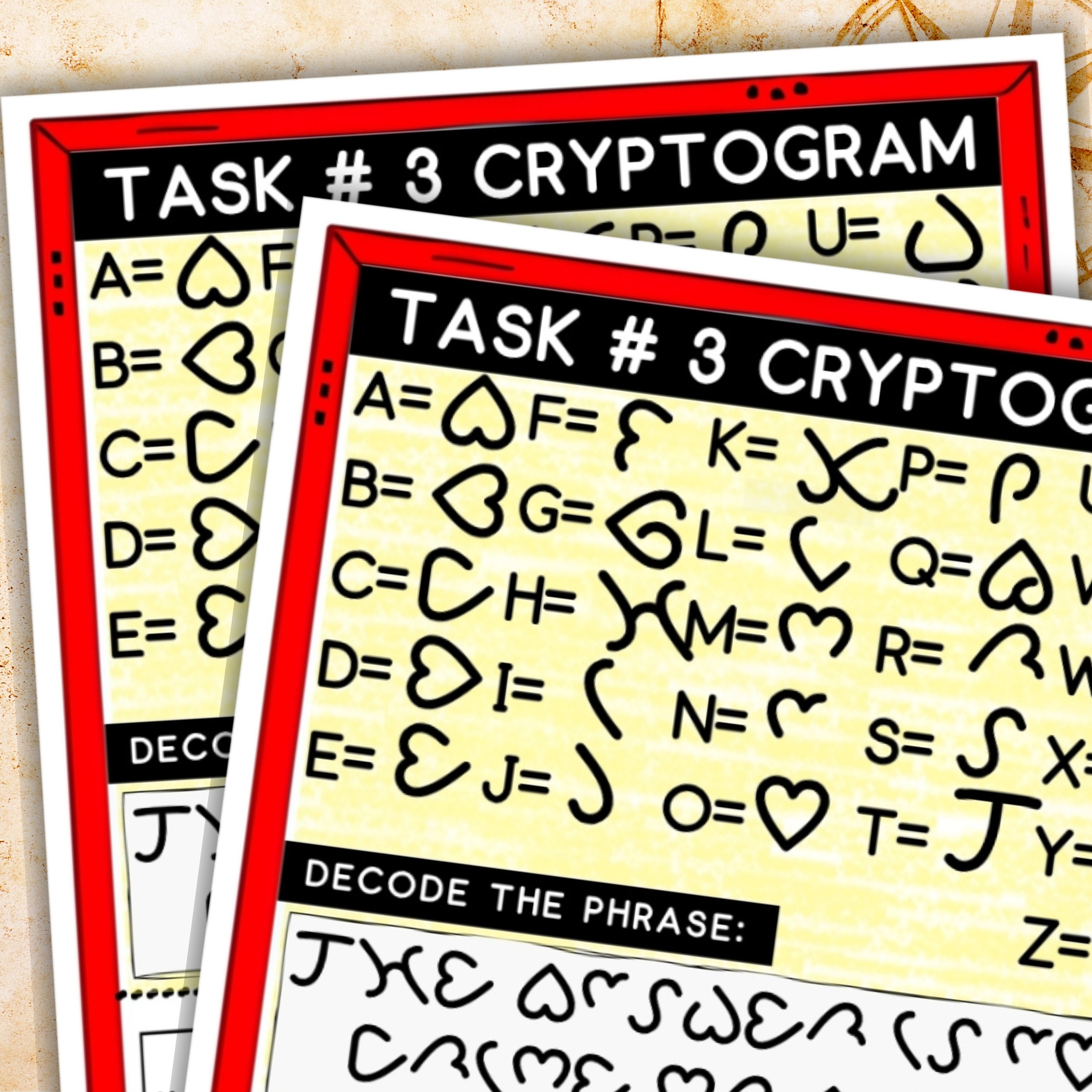 Kids Secret Agent Activity Escape Room Spy ID Decoder Investigation Kit ...