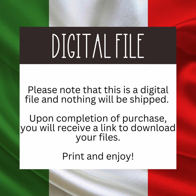 Italian Pass the Prize Game: Amalfi Coast Party (PDF) - Etsy