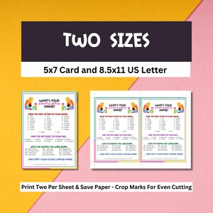 Back to School Name Game: Printable Icebreaker Activity (digital ...