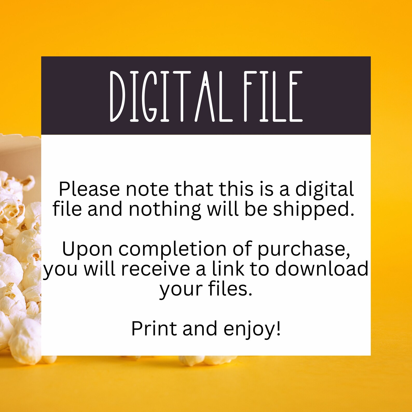 Popcorn Pass the Prize Game: Birthday Party Activity (PDF) - Etsy