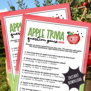 Apple Trivia Game: Thanksgiving, Friendsgiving, Fall Events (digital ...