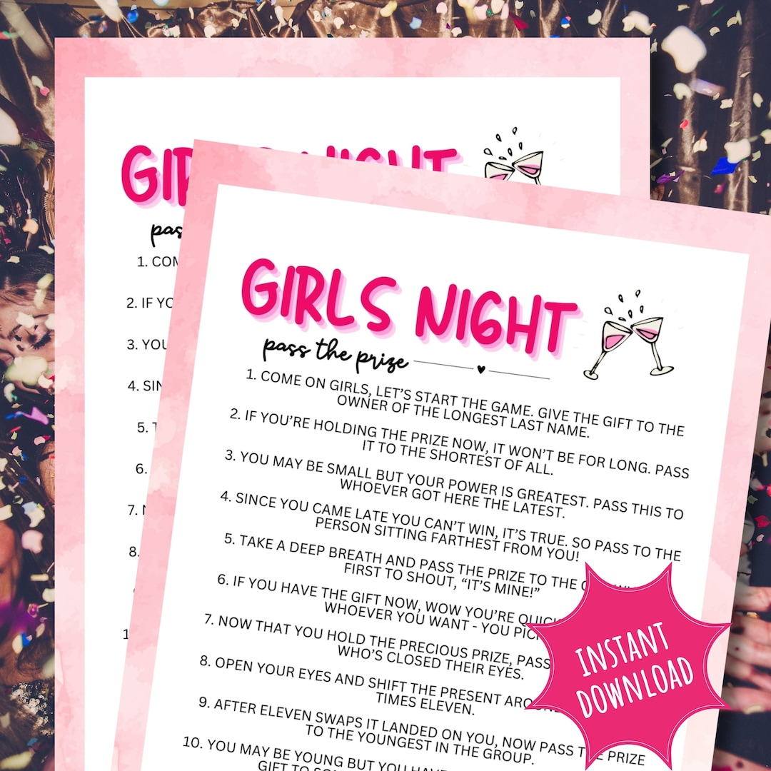 Girls Night Pass the Prize Game: Ladies Party Activity (PDF) - Etsy