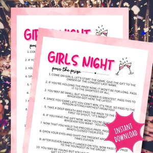 Girls Night Pass the Prize Game: Ladies Party Activity (PDF) - Etsy
