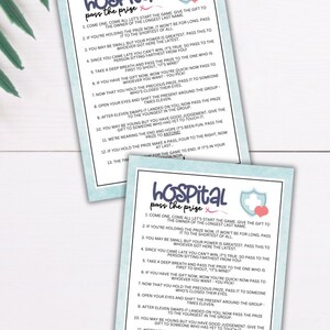 Hospital Pass the Prize Game: Nurse Appreciation, Work Events (PDF) - Etsy
