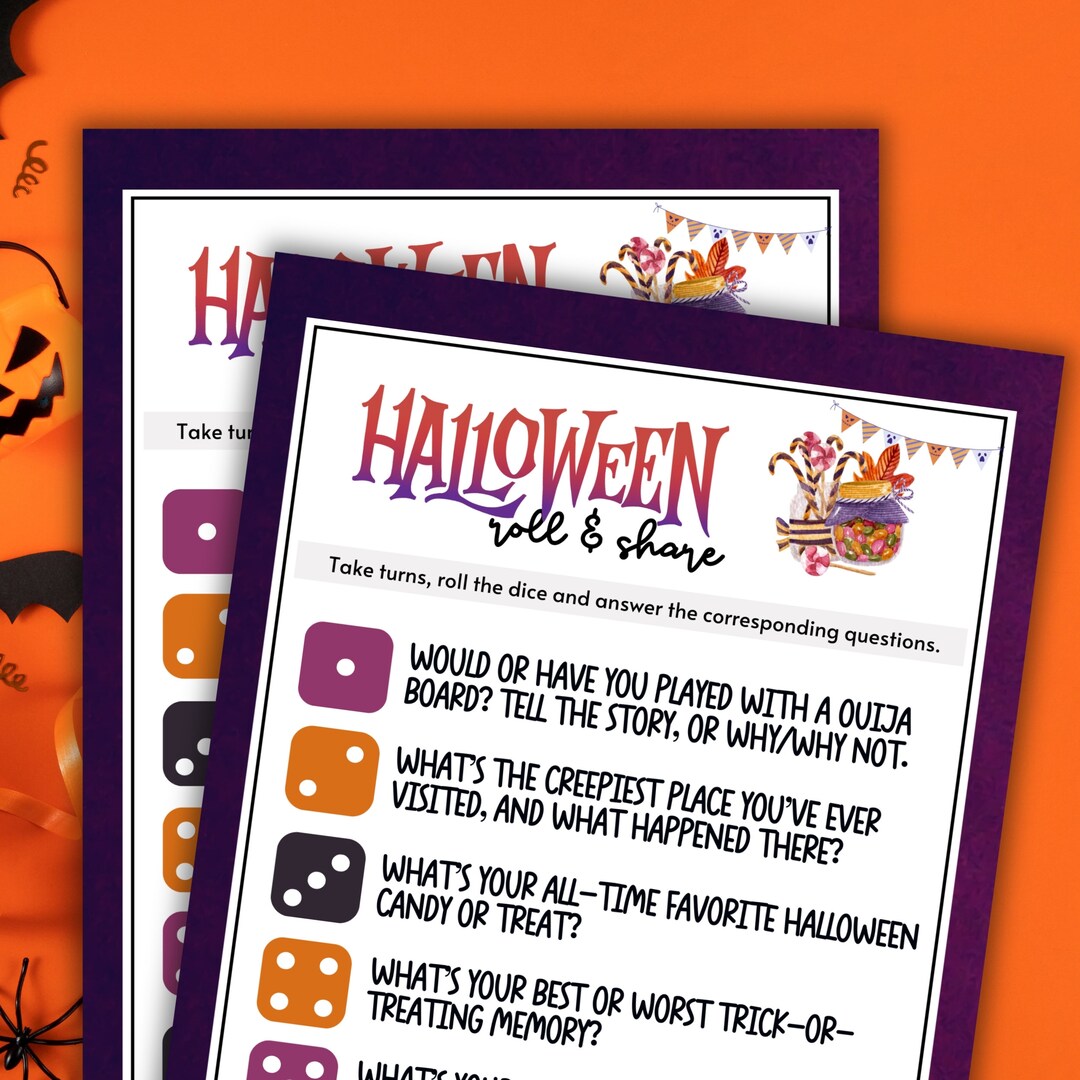 Halloween Roll and Share Dice Game Unveil Spooky Secrets of Friends ...