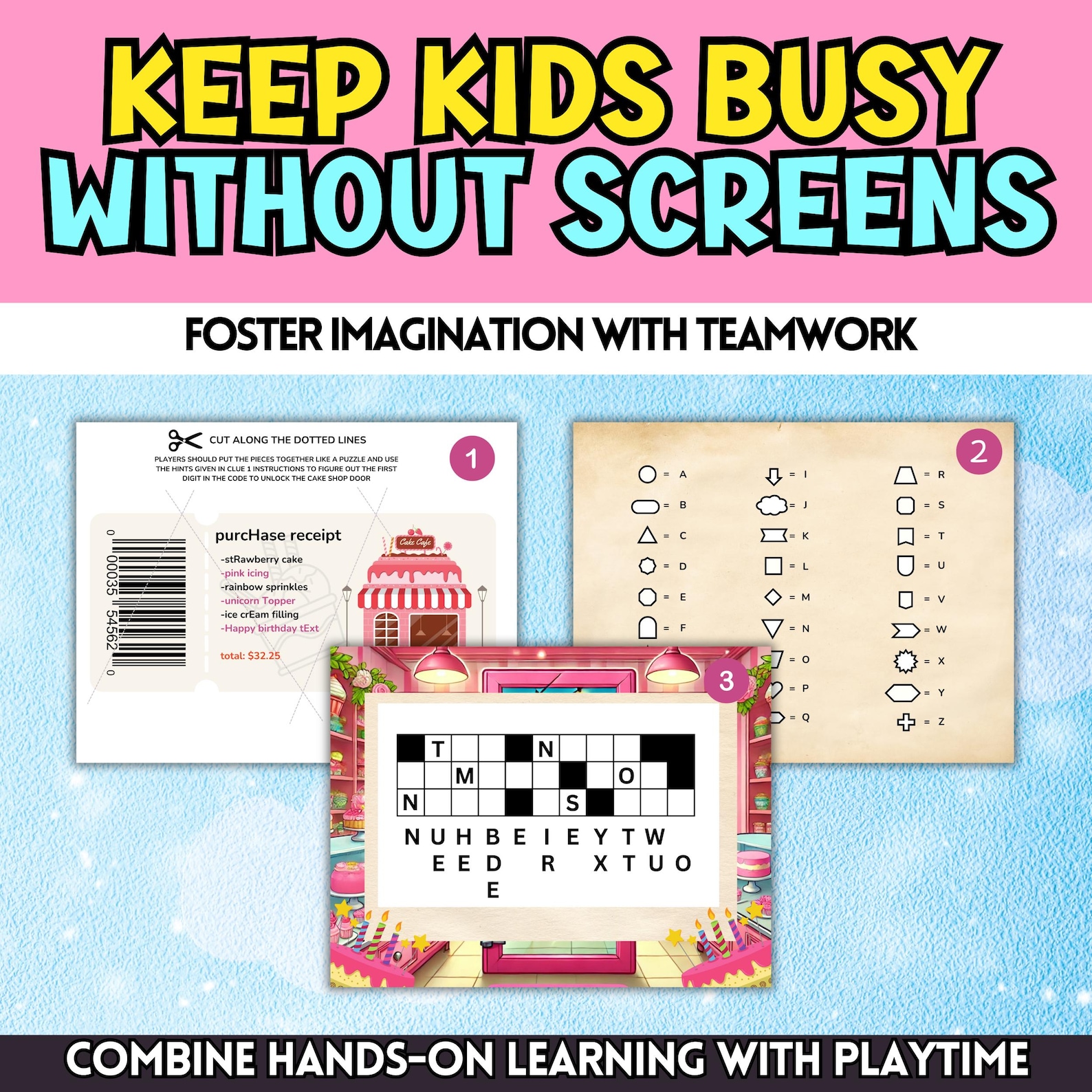 Birthday Cake Escape Room DIY Printable Party Puzzle Game Activity for ...