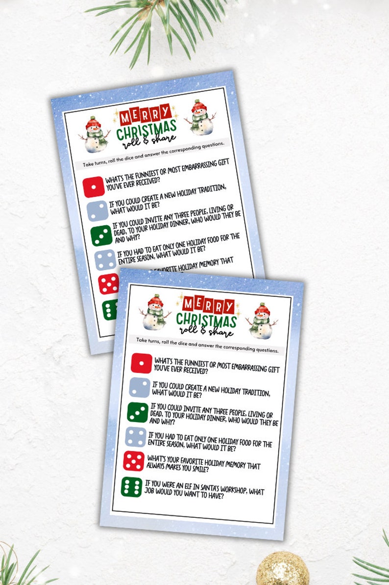 Christmas Roll and Share Dice Game Bonding Secrets of Friends Family ...