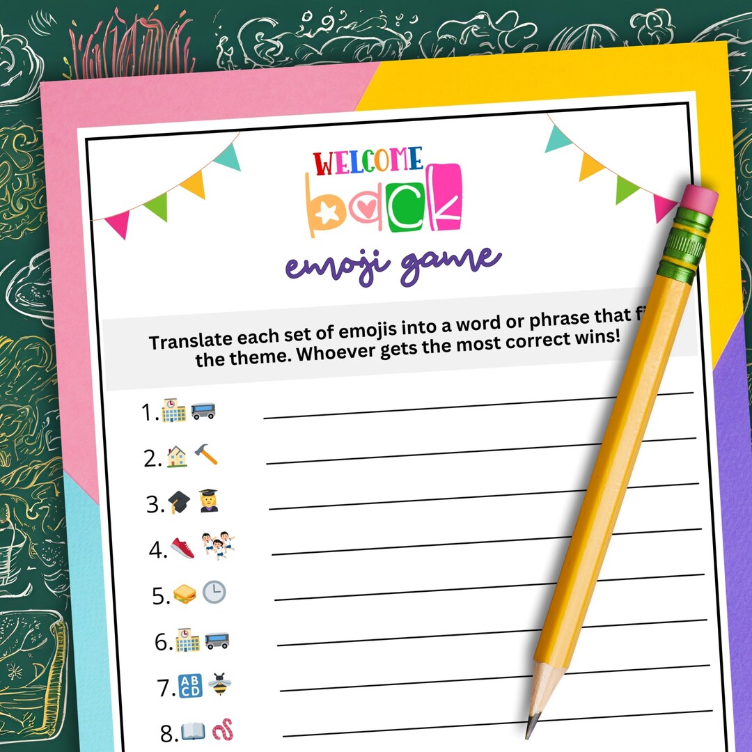 Back to School Emoji Game First Day of Class Printable Icebreaker ...