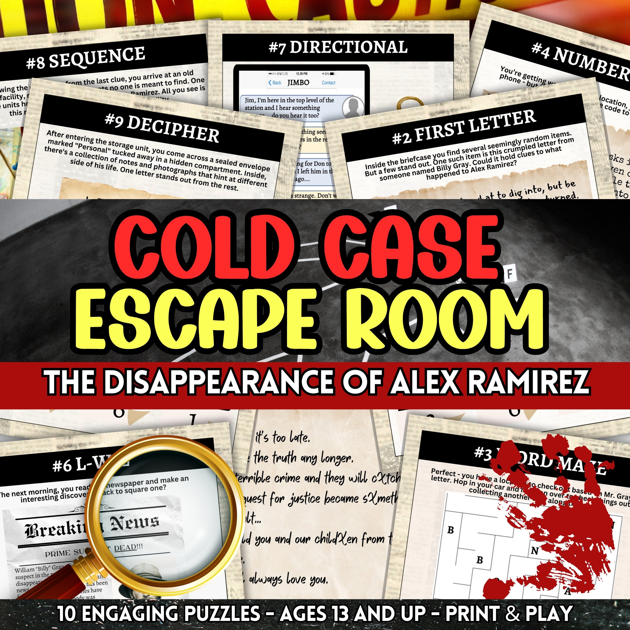 Cold Case Escape Room: Alex Ramirez Mystery (printable Game) - Etsy
