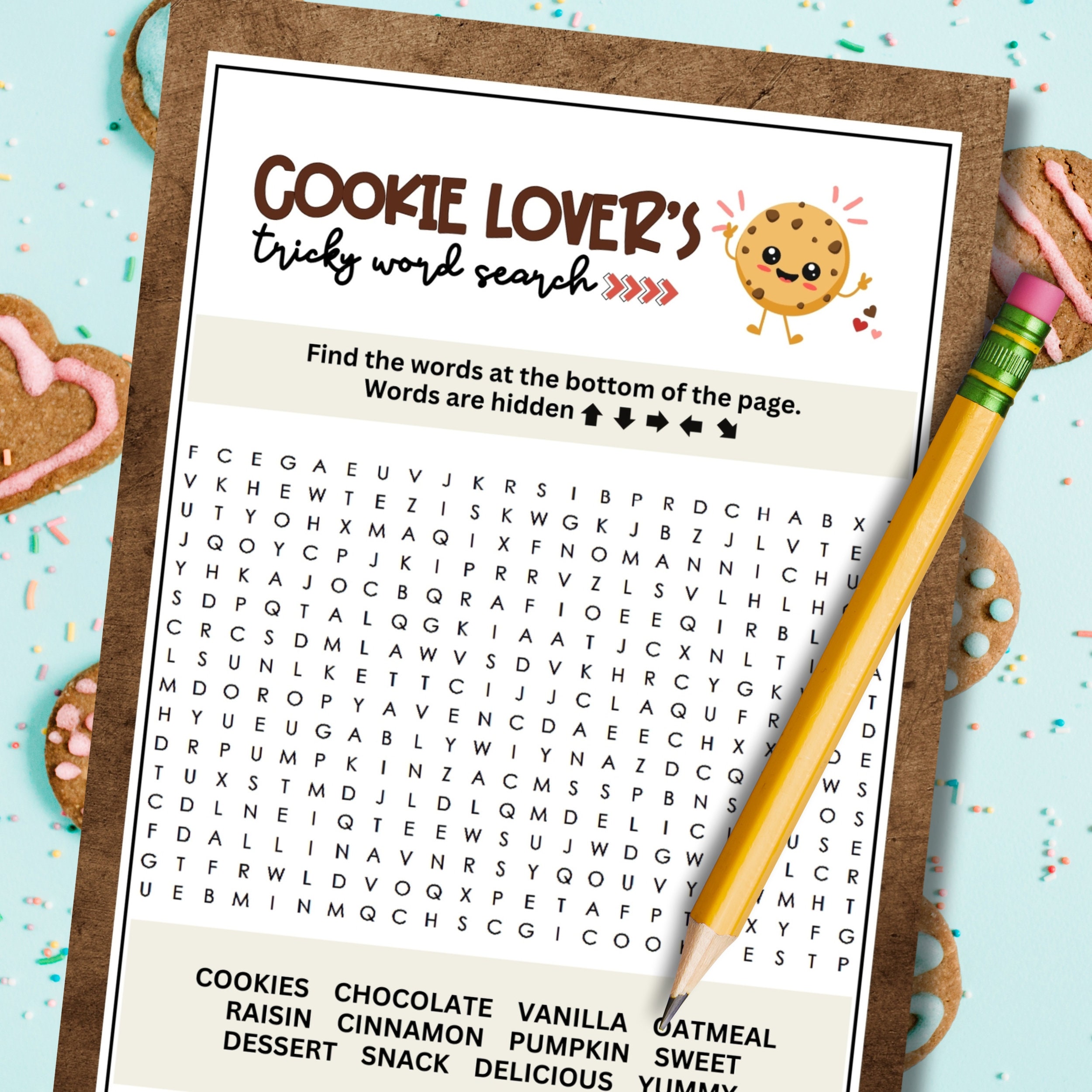 Cookies Tricky Word Search Challenging for Adults and Older Teens ...