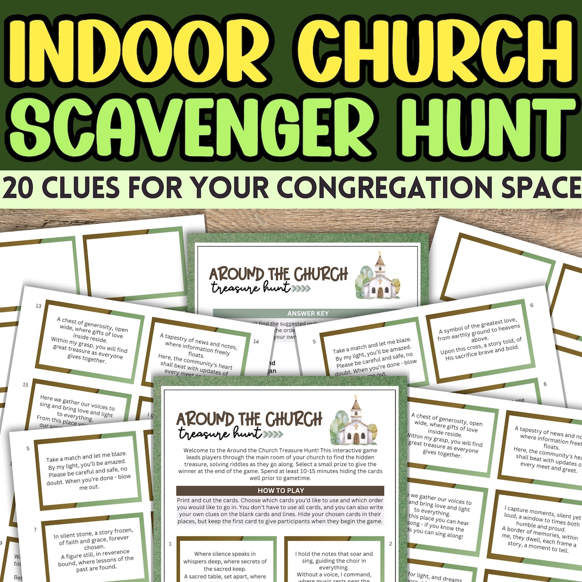 Church Treasure Hunt: Printable Scavenger Game (PDF Download) - Etsy