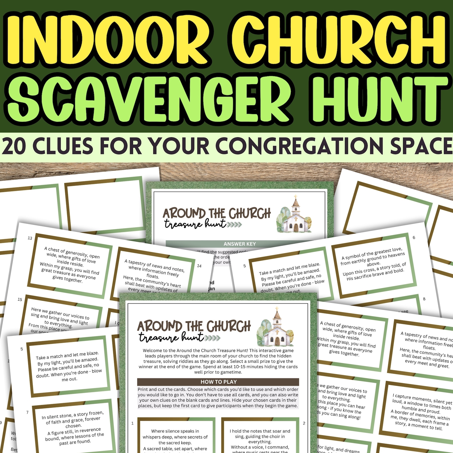 Church Treasure Hunt: Printable Scavenger Game (PDF Download) - Etsy
