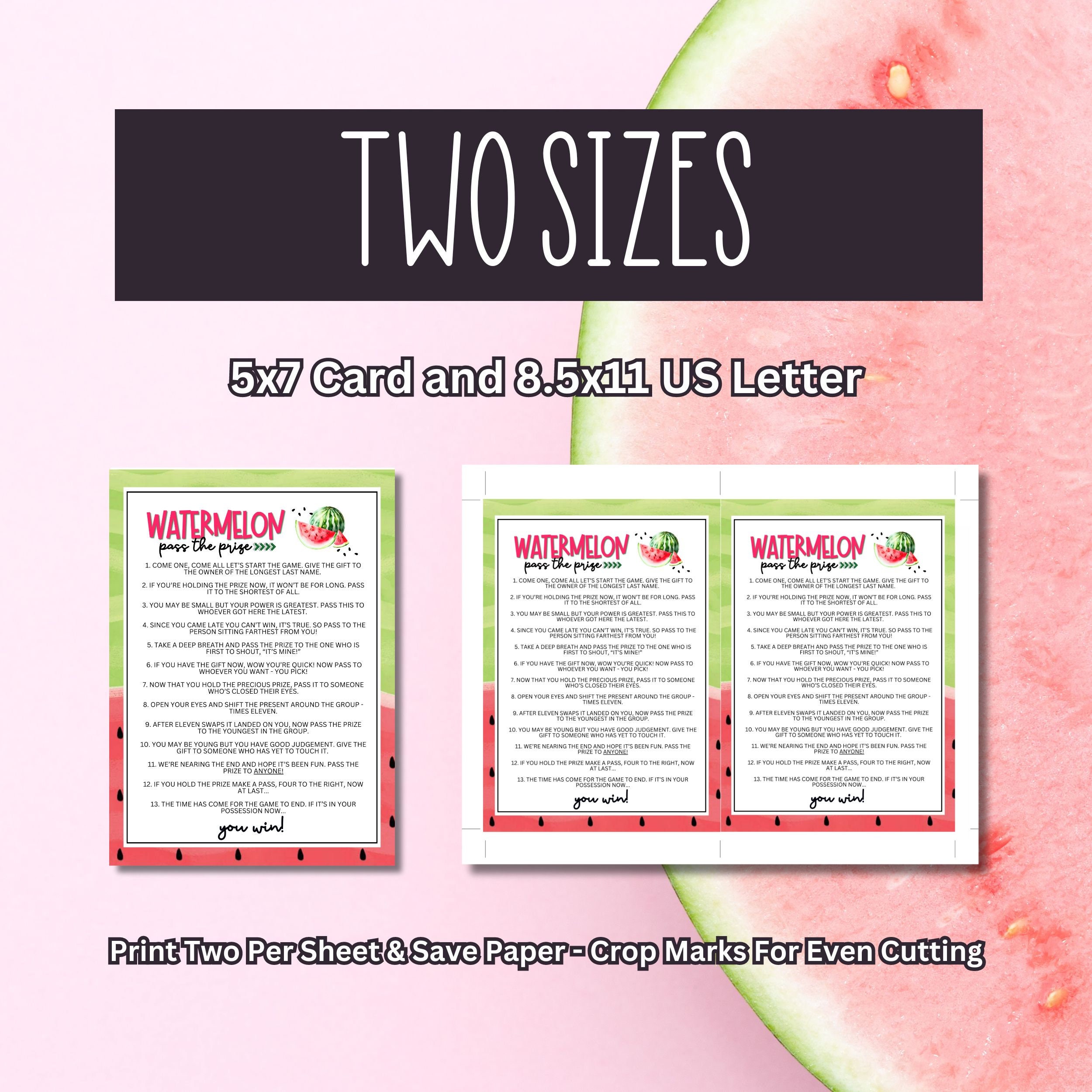 Watermelon Trivia Quiz: Summer Party Game (digital Download) - Etsy