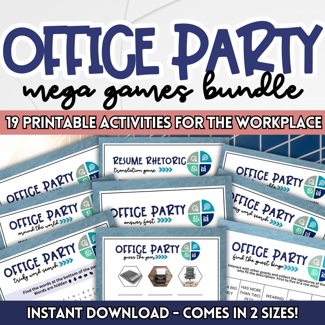 Office Party Bundle of Work Games Activities for Team Building Business ...