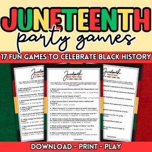 Juneteenth Games Bundle of Trivia Questions and Word Puzzle Activities ...