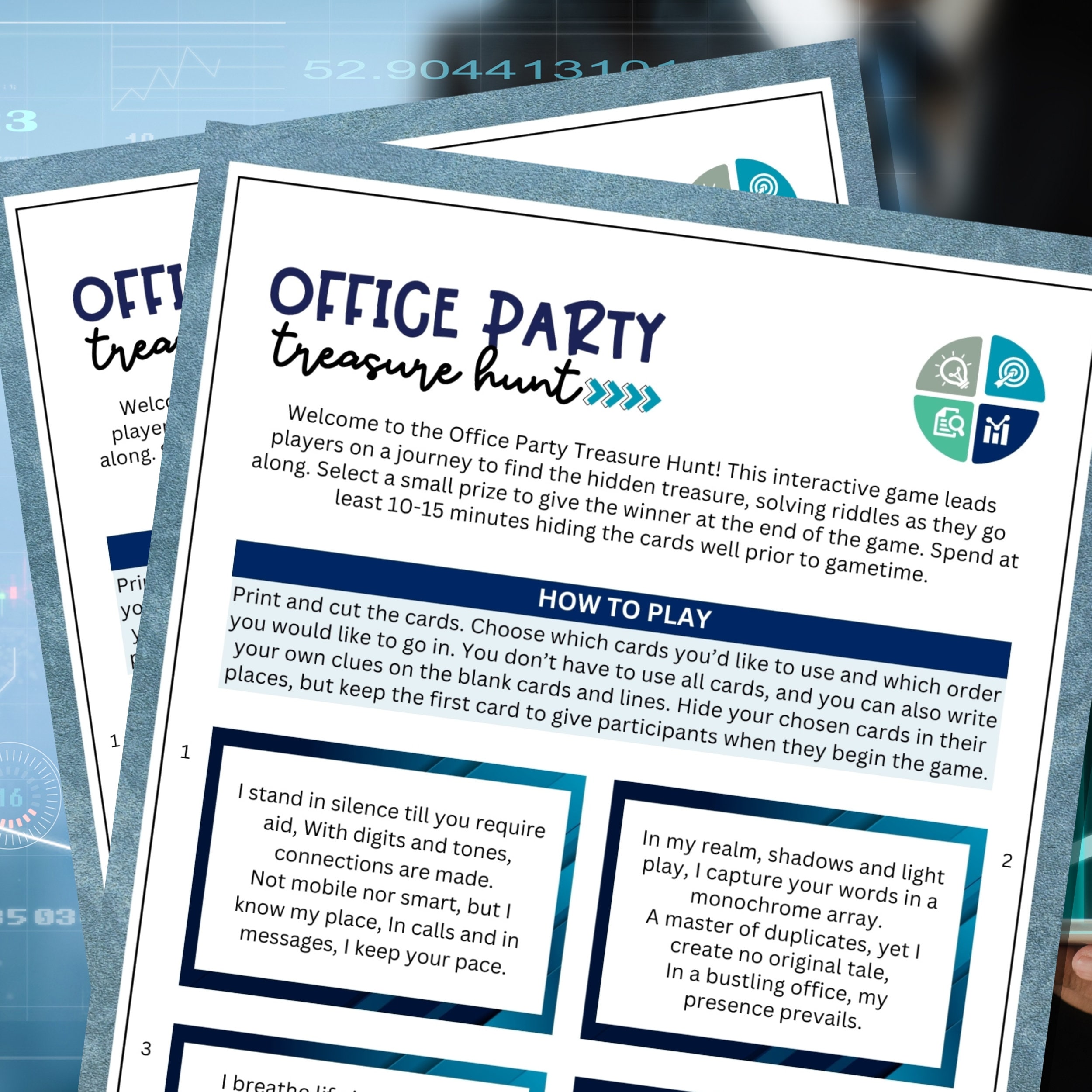 Office Party Scavenger Hunt: Printable Treasure Search (PDF) - Etsy