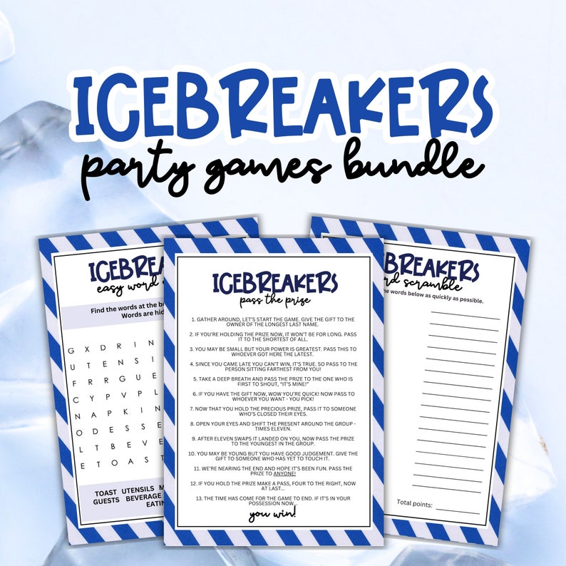 Icebreaker Party Games Bundle: 18 Fun Activities (printable) - Etsy