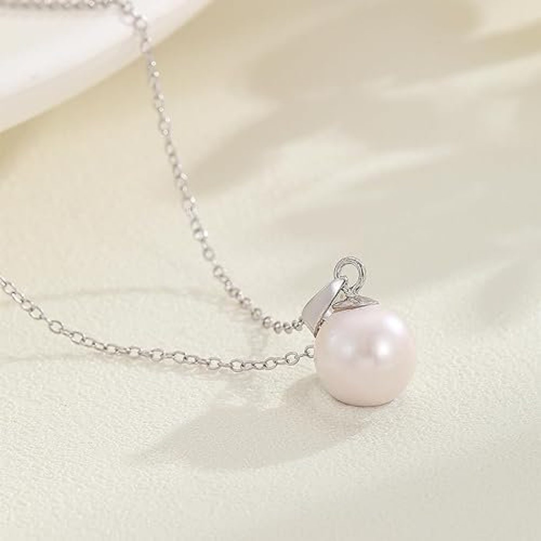 Freshwater Pearl Hope Sterling Silver Pearl Necklace Bridal - Etsy