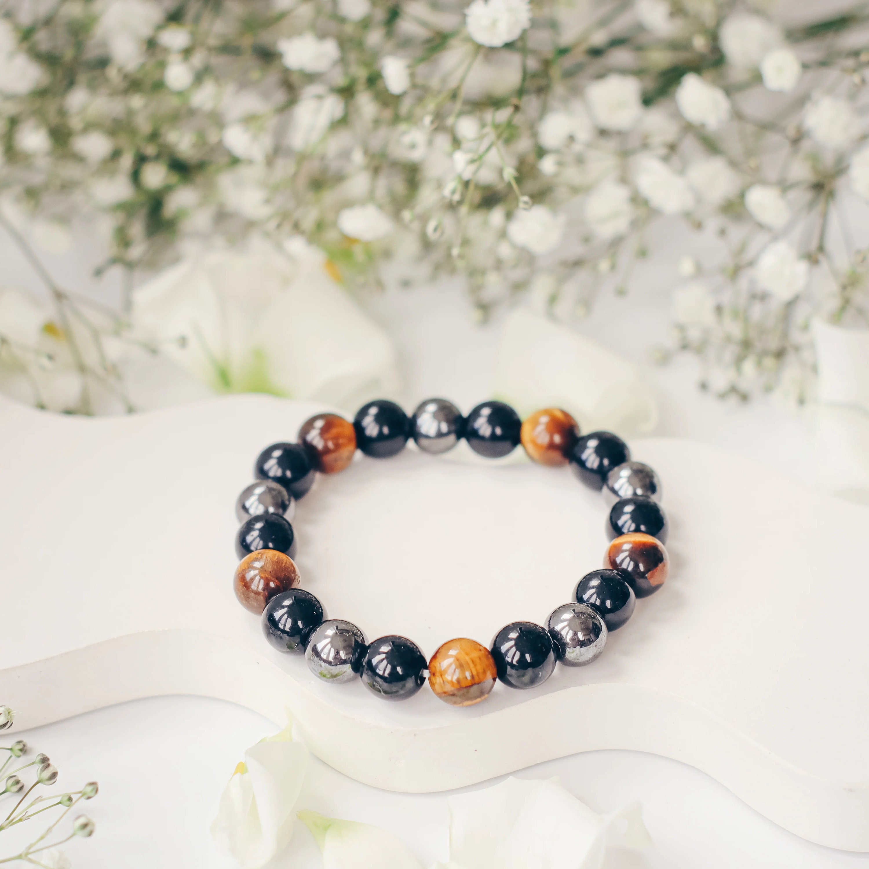 Triple Protection Bracelet for Women, Tiger Eye Bead Bracelets ...