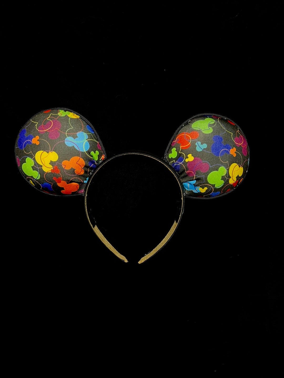 Multicolored Rainbow Mickey Ears Headband - Etsy